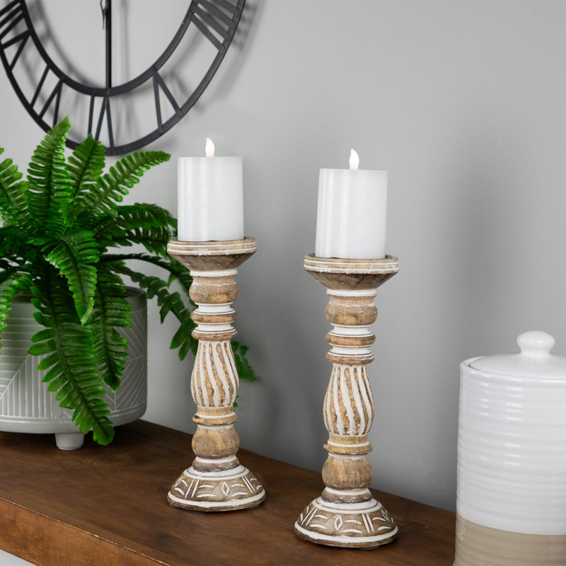 Northlight Seasonal 12'' H Wood Tabletop Pillar | Wayfair