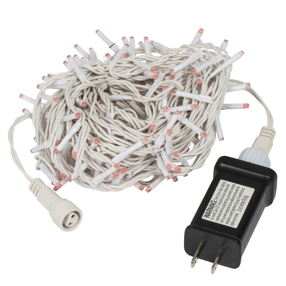 The Holiday Aisle® 144 Pink LED Cluster Light Set, 24'' Christmas Light ...