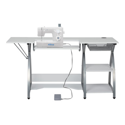 Sew Ready 56.75'' x 23.5'' Sewing Table with Sewing Machine Platform ...