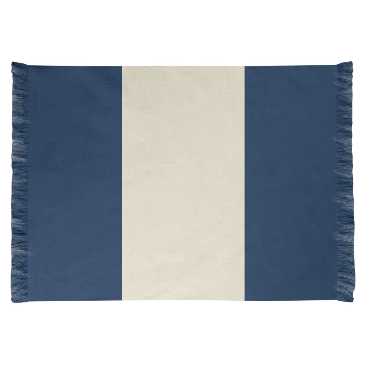 East Urban Home Seattle Flatweave Navy/Cream Rug | Wayfair