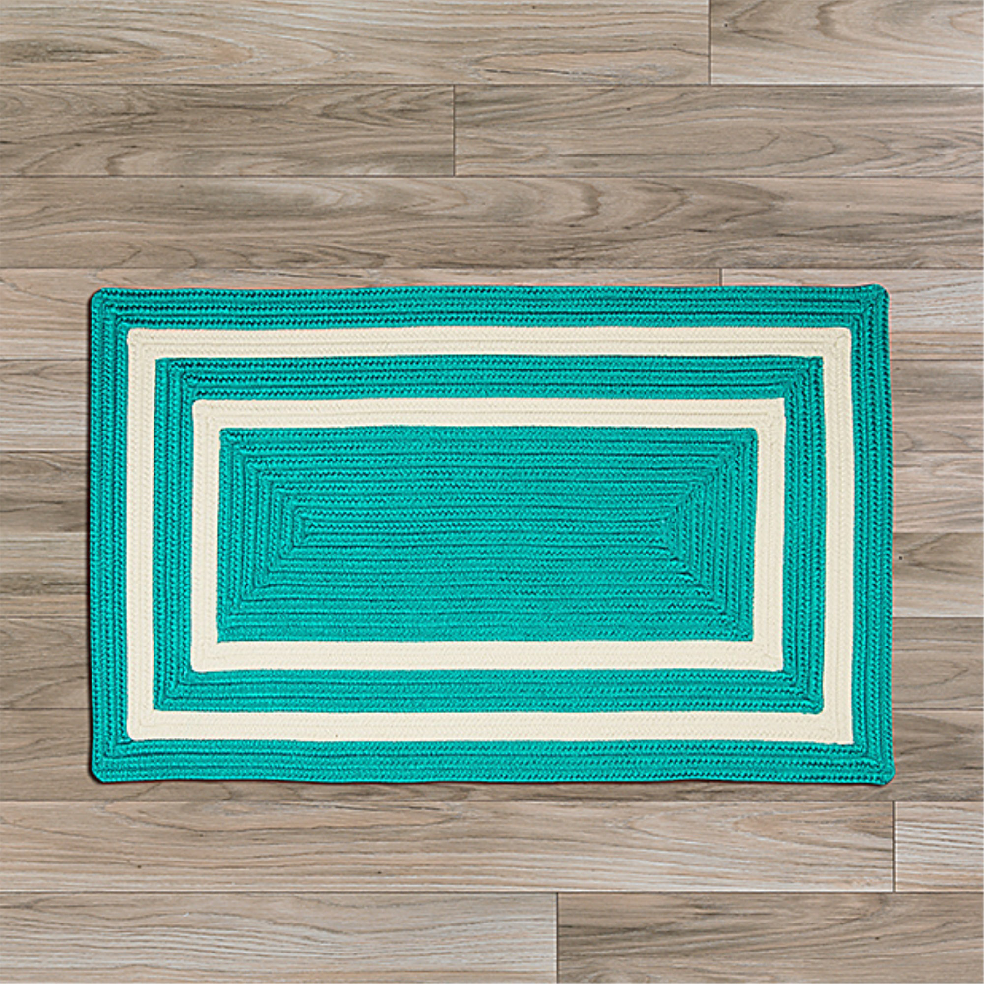 Beachcrest Home Cisbrough Braided Blue Area Rug | Wayfair