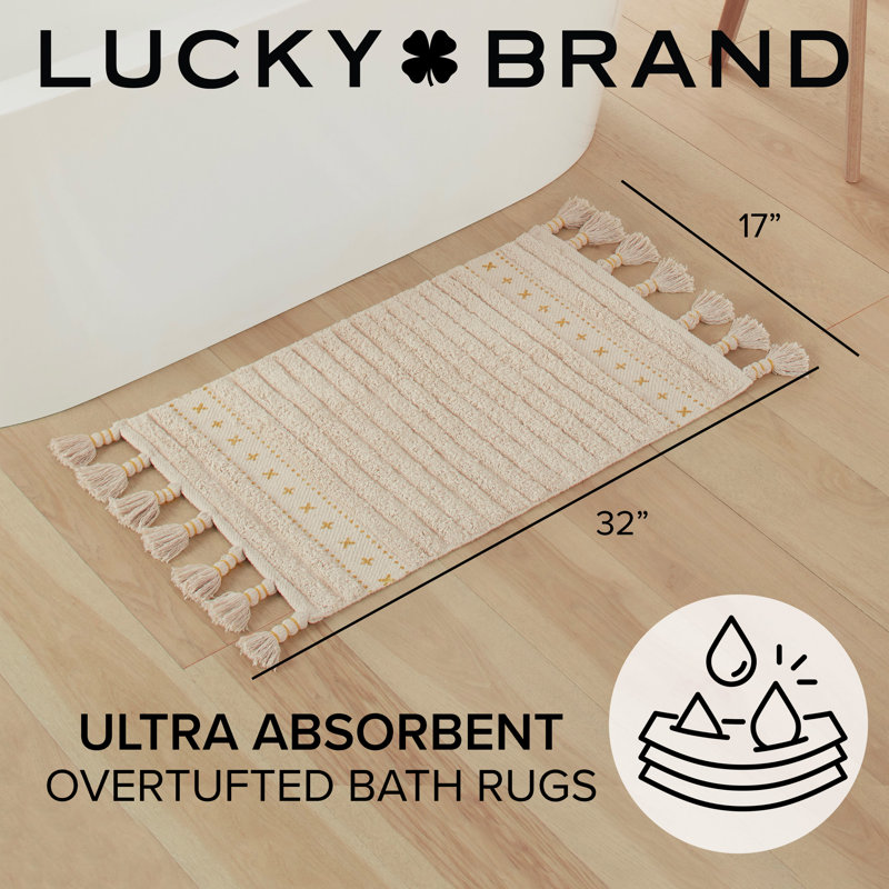 Lucky Brand Maharis Fringe Bath Rug & Reviews | Wayfair