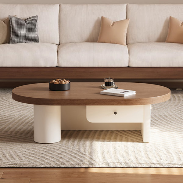 Wu's StylishVault Light luxury cream style retro coffee table | Wayfair