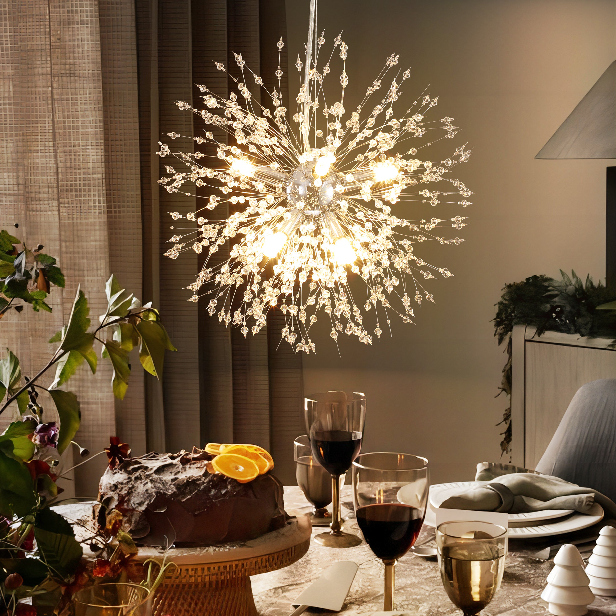 Etta Avenue Dandelion 8-Light Sputnik Crystal Chandelier Starburst ...
