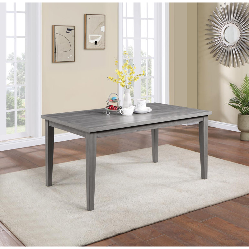 Winston Porter Gray Rectangular Dining Table | Wayfair