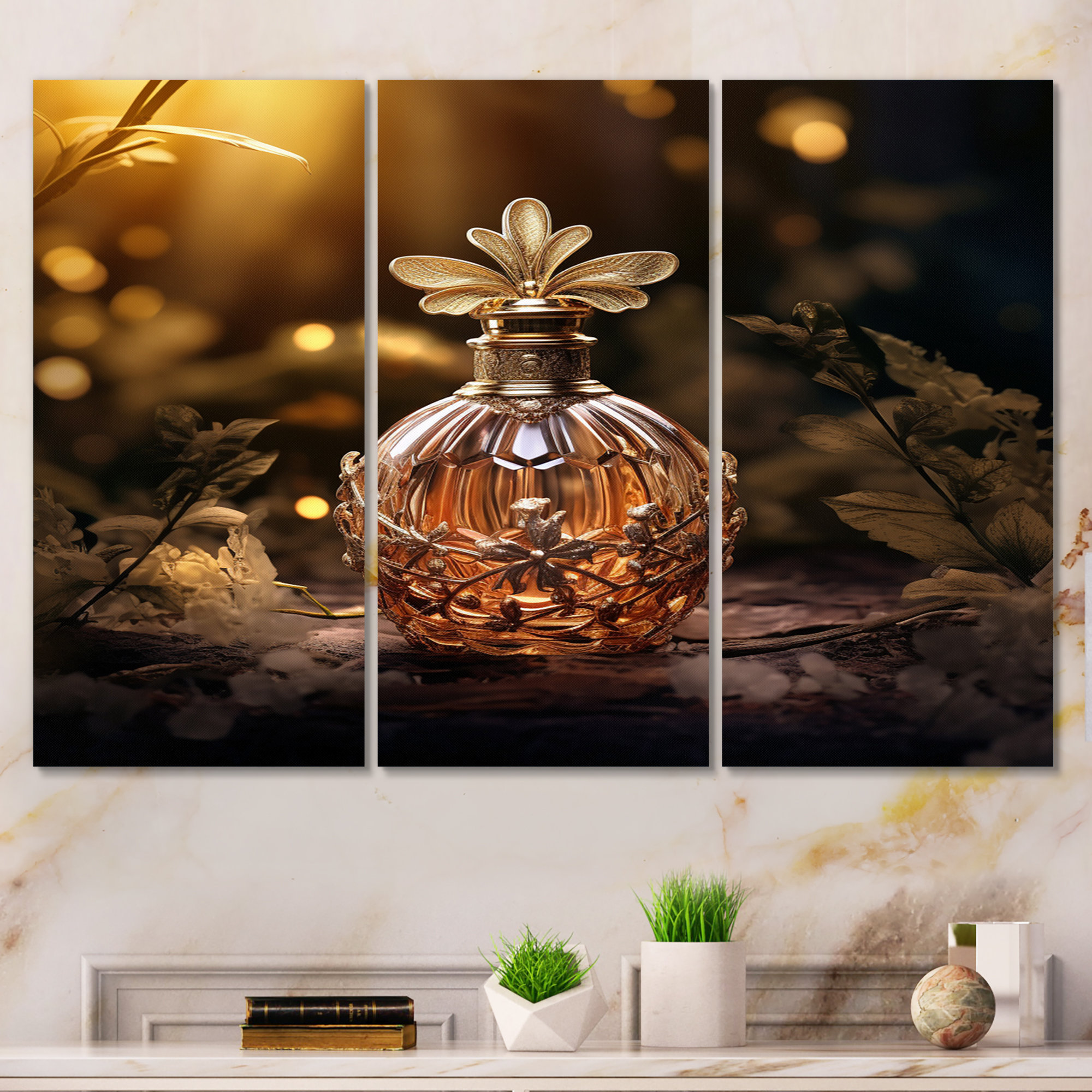 DesignArt Retro Perfume Bottle Exquisite Design VI " Retro Perfume ...