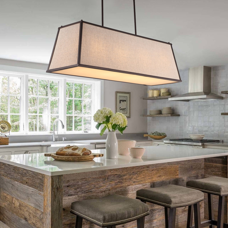 Latitude Run® Myionna 4 - Light Kitchen Island Rectangle LED Pendant ...