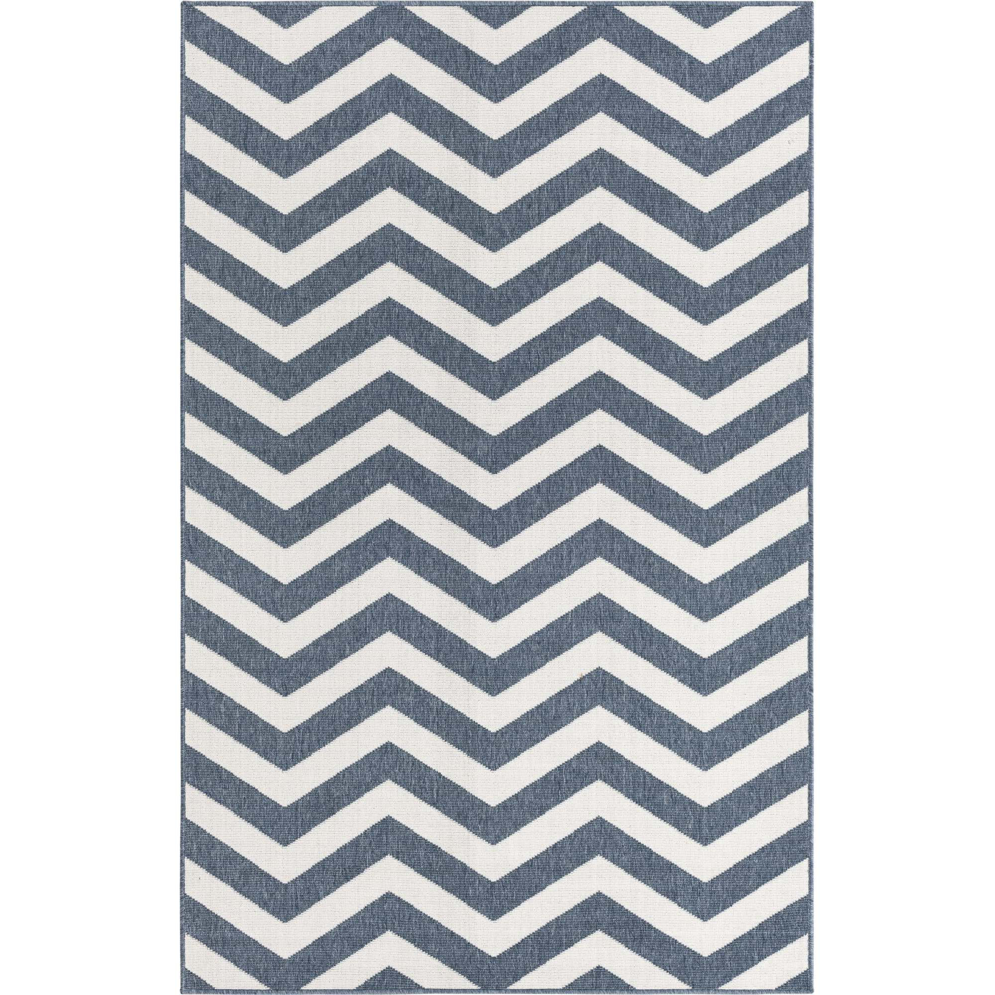 Ebern Designs Arella Chevron Navy Indoor / Outdoor Area Rug - Wayfair ...