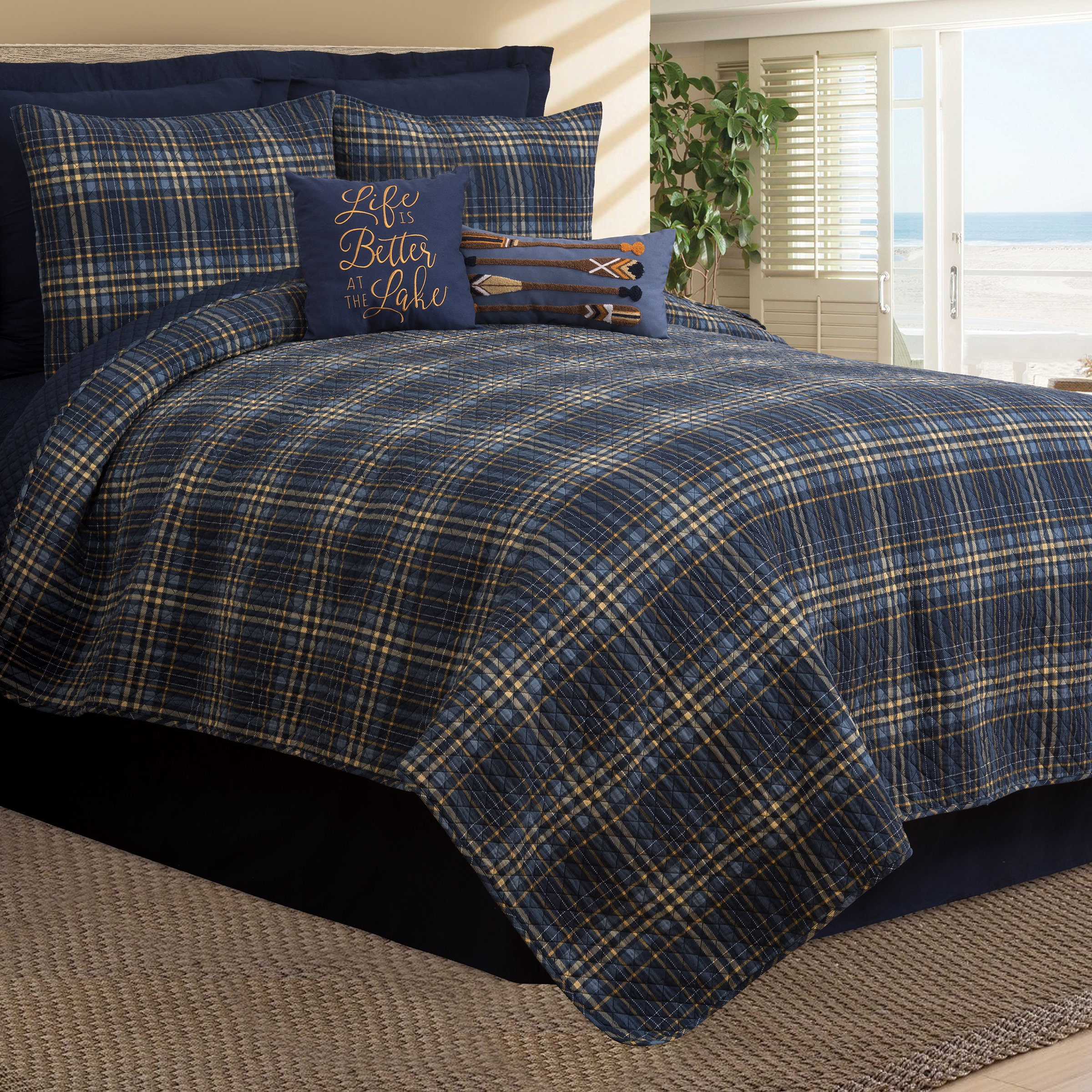 C&F Home Harvey Plaid Cotton Percale Coverlet - Wayfair Canada