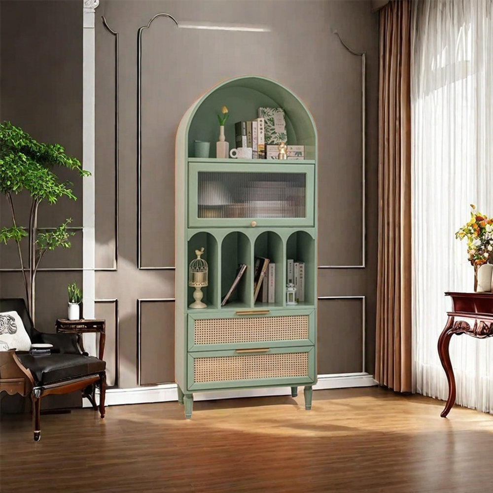 Parttlion American style arch solid wood bookcase | Wayfair