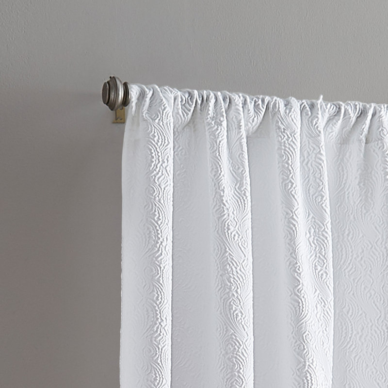 Peri Home Filigree White Curtain Panel Pair | Wayfair