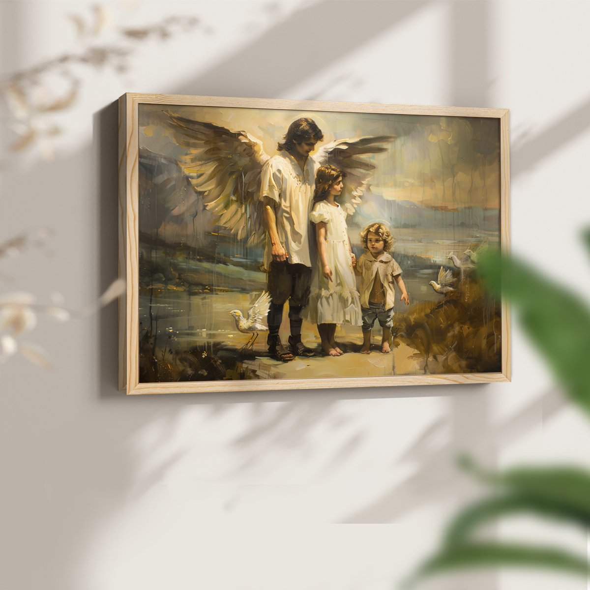 The Holiday Aisle® Angels From Above-CVII -Framed Print - Restickable ...
