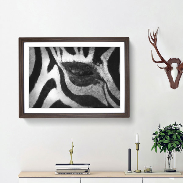 East Urban Home The Eye of a Zebra - Picture Frame Painting Print ...