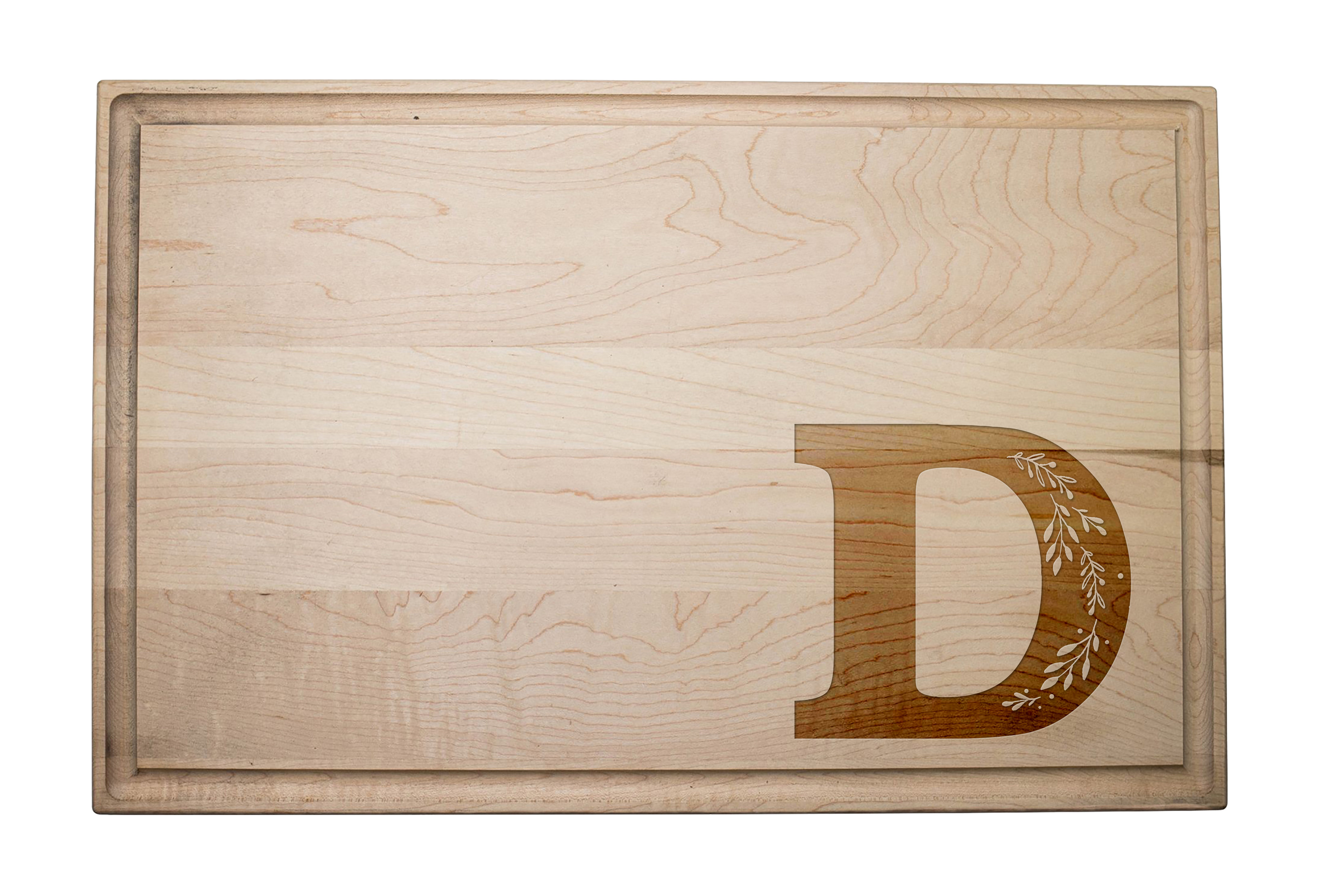 Designs Direct Creative Group Floral Monogram - D Cutting Board | Wayfair
