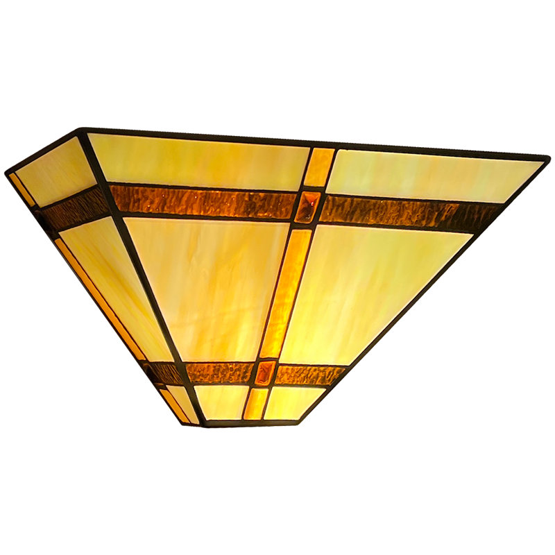 Union Rustic Tiffany Wall Sconce Lighting,Handcrafted Stained Glass ...