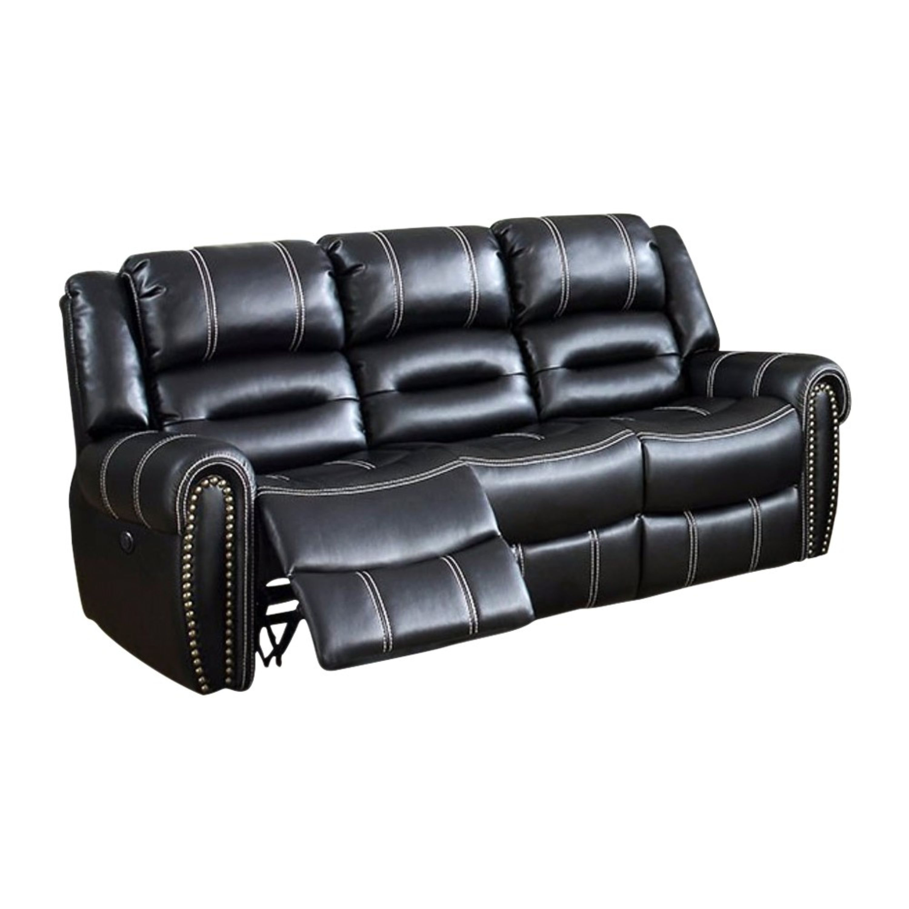 Wildon Home® Brulotte 83" Faux Leather Round Arm Reclining Sofa | Wayfair