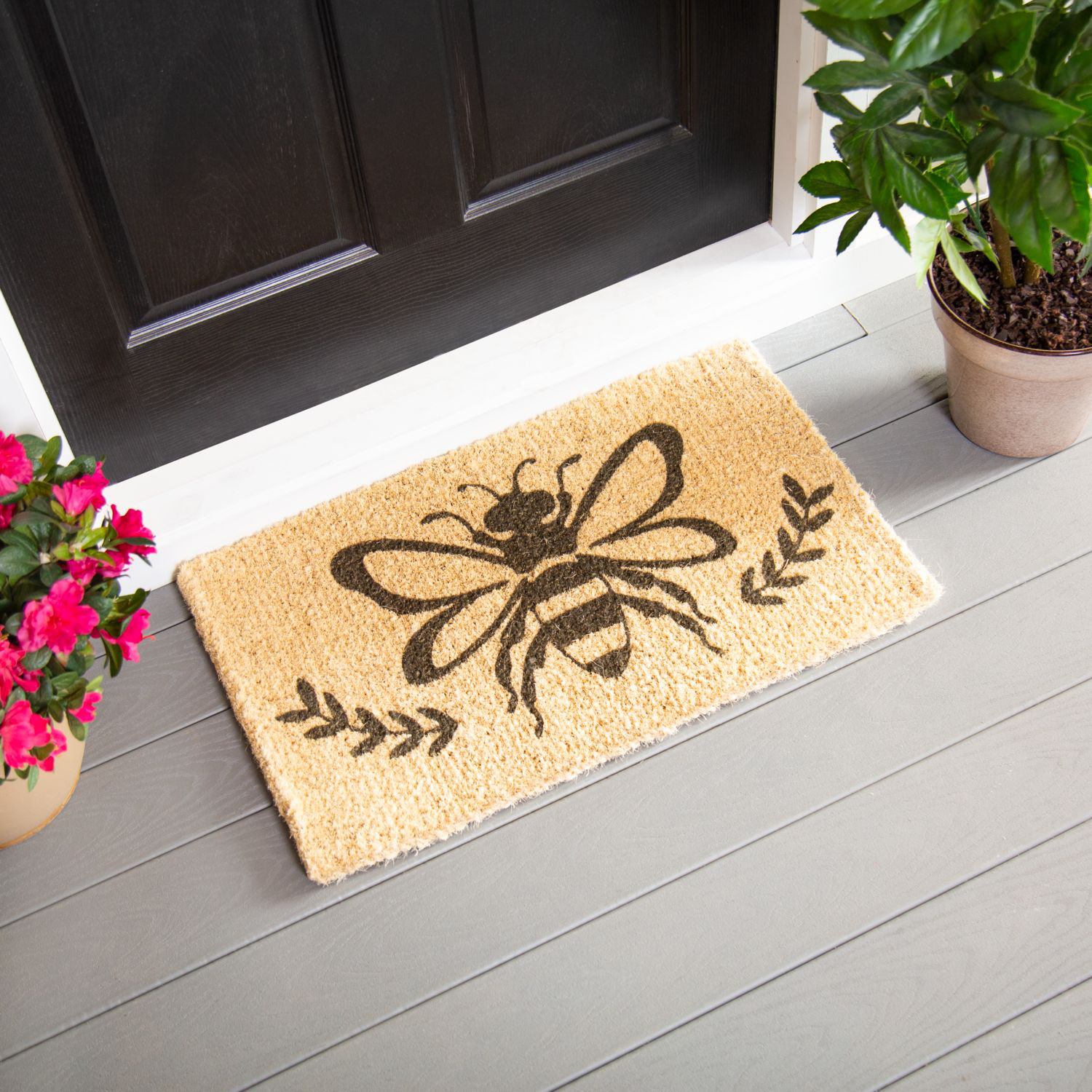 Rosalind Wheeler Honeycomb Bee, Woven Coir Mat, 30 X 18" - Wayfair Canada