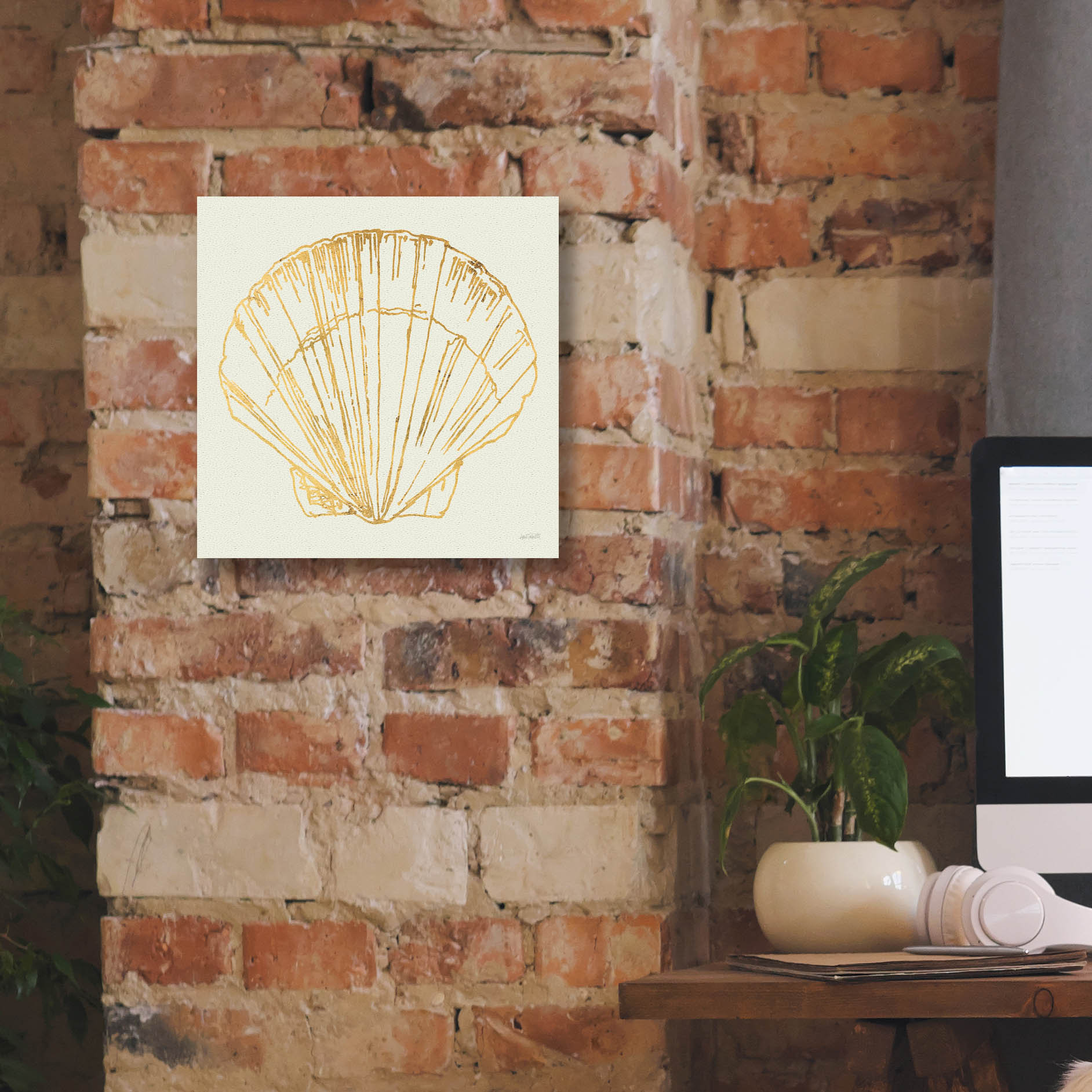 Highland Dunes Epic Graffiti 'Coastal Breeze Shell Sketches 5' by Anne ...