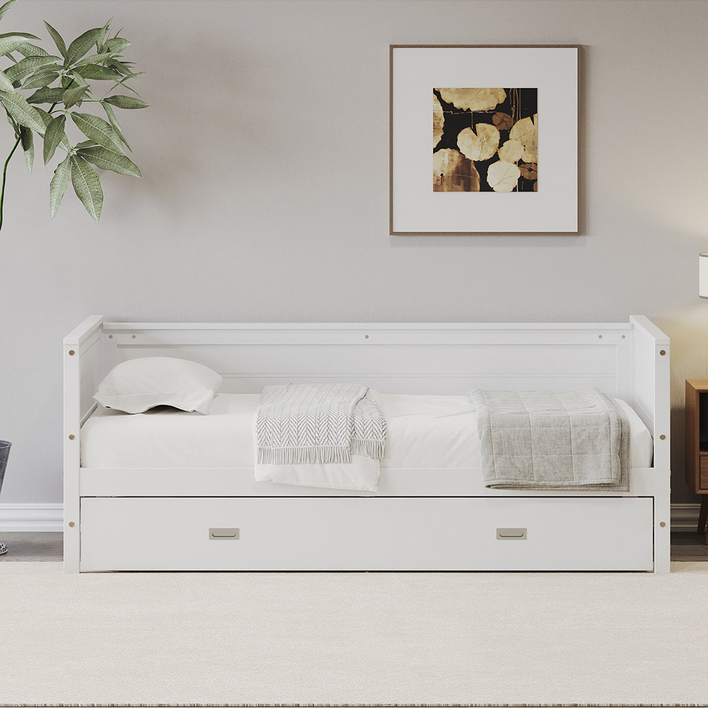 Winston Porter Solid Wood Daybed with Trundle | Wayfair