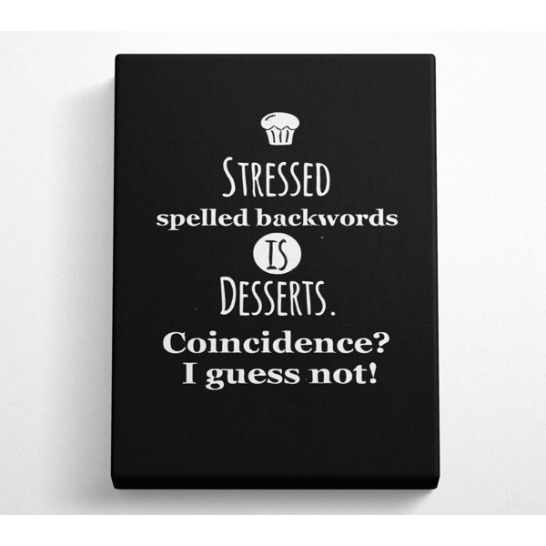 Happy Larry Stressed Spelt Backwards Canvas Watercolour | Wayfair.co.uk