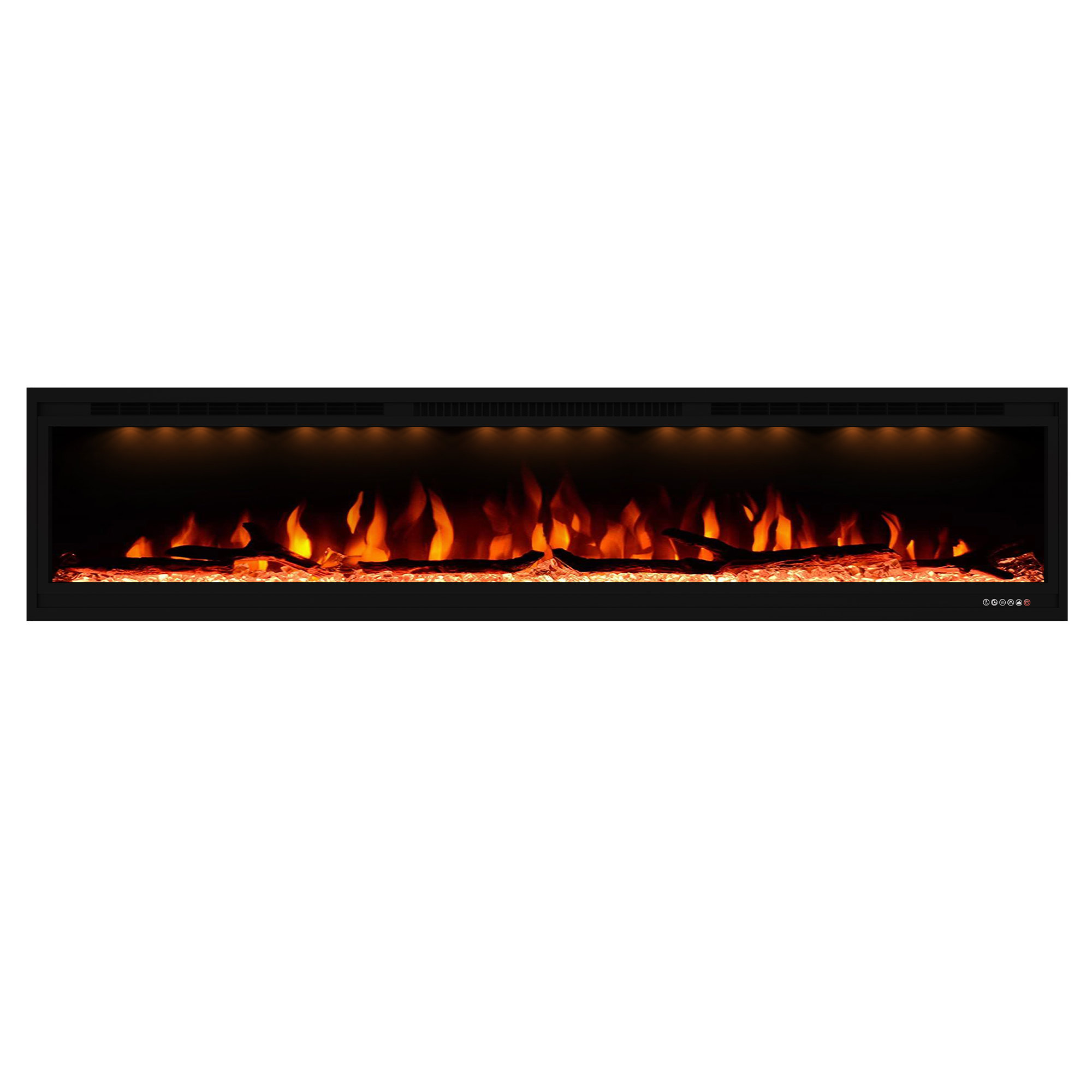 Wrought Studio™ Smart Recessed & Wall Mounted Electric Fireplace With ...