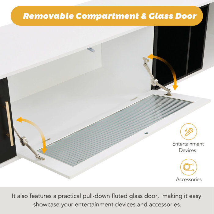 Mercer41 Burvale 78.7'' Media Console | Wayfair
