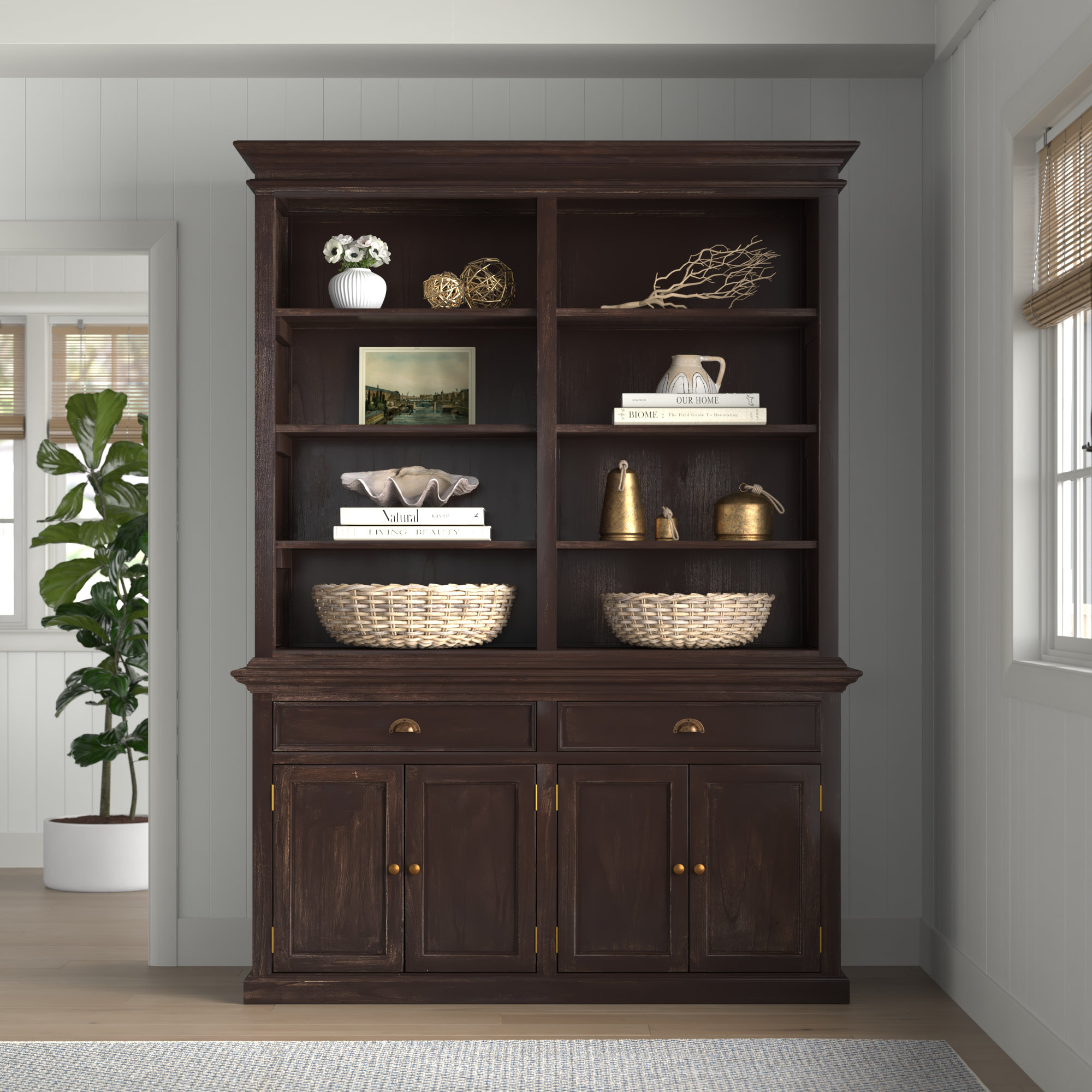 Millwood Pines Ayniah 86.61" H x 62.99" W Standard Bookcase | Wayfair