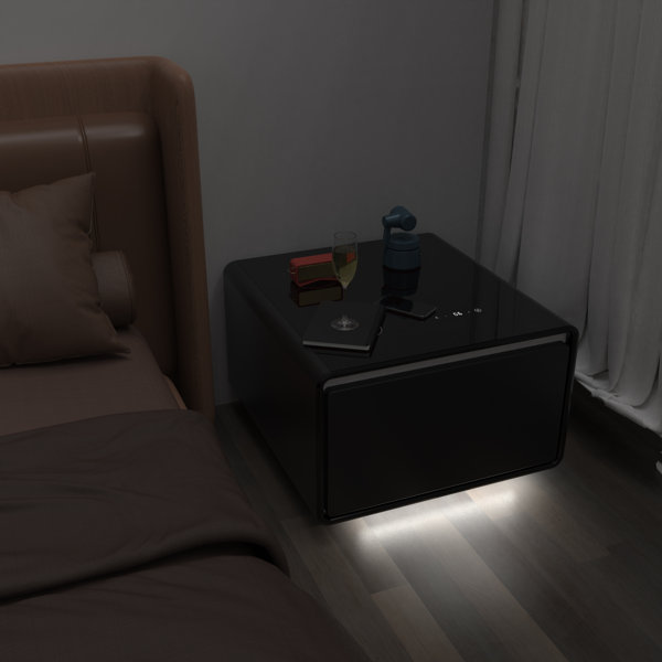 Livtab Smart End Table with Fridge and Built-In Outlets & Reviews | Wayfair
