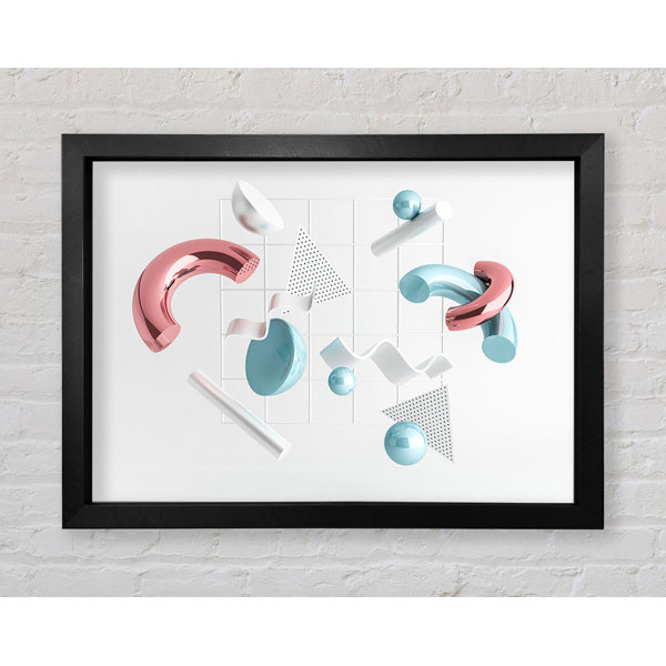 Ivy Bronx Three Dimensional Shapes Framed Print | Wayfair.co.uk