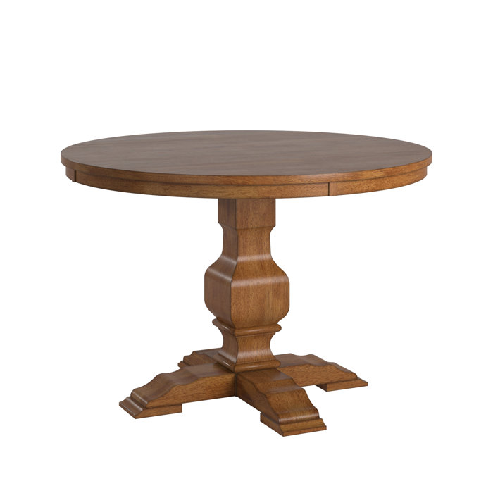 Three Posts™ Fortville Round Solid Wood Dining Table & Reviews | Wayfair