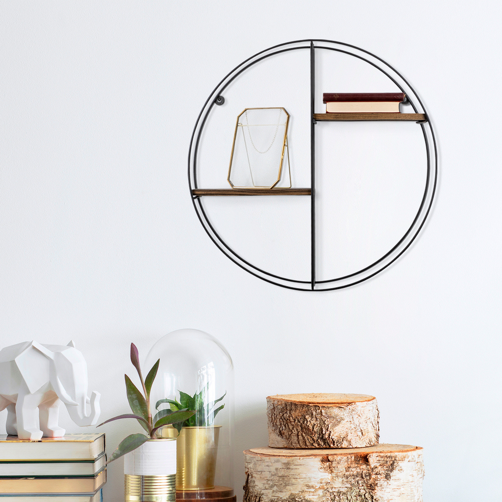 East Urban Home Nohemi 2 Piece Circle Tiered Shelf - Wayfair Canada