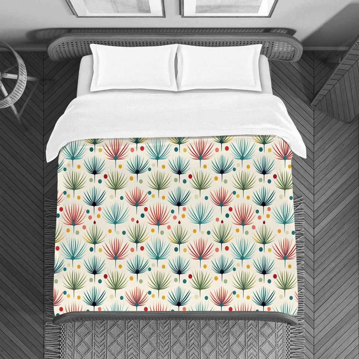 VisionDecor 1950S Bedding Retro Duvet Cover Red - Wayfair Canada