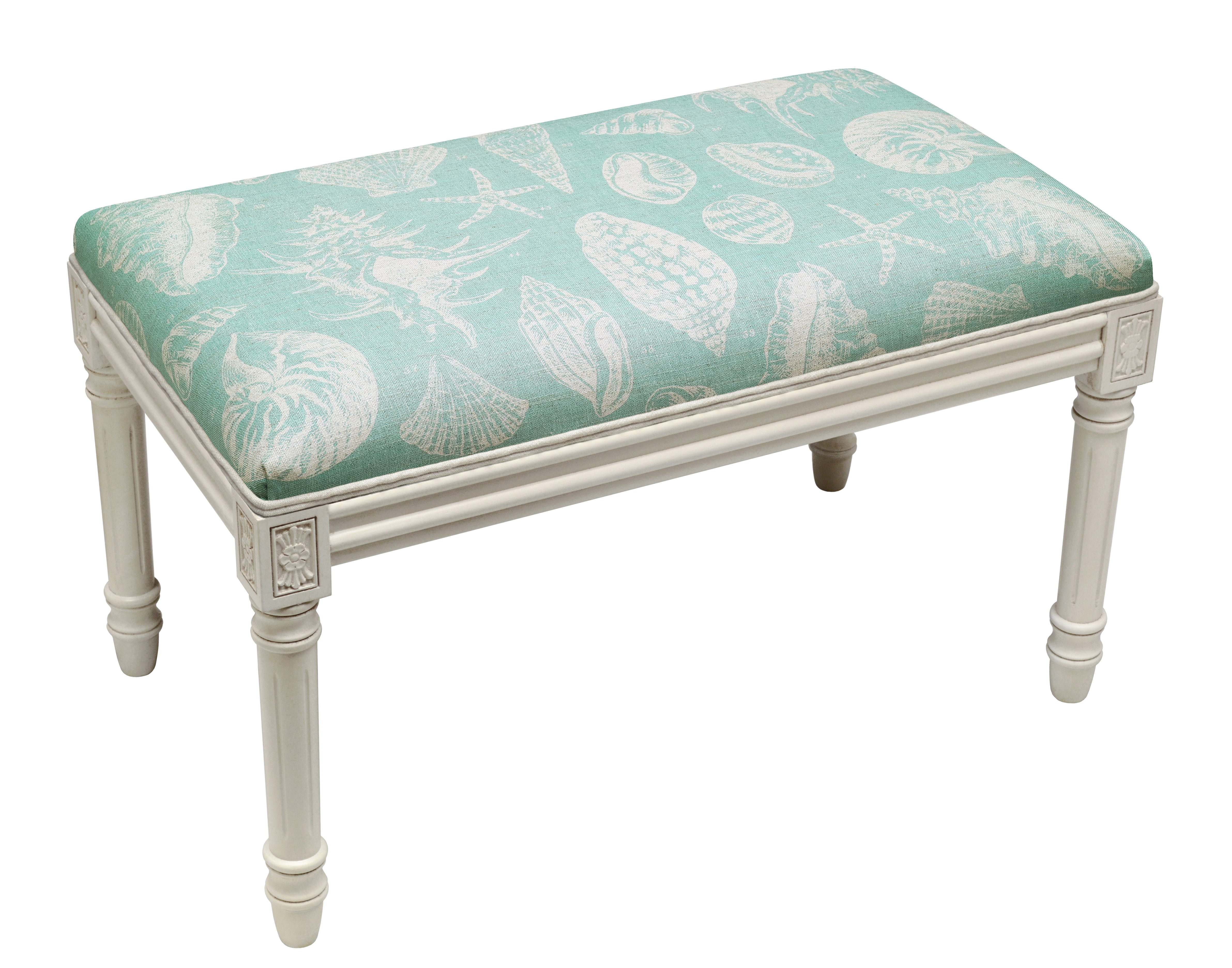123 Creations Seashells Solid Wood Bench & Reviews | Wayfair