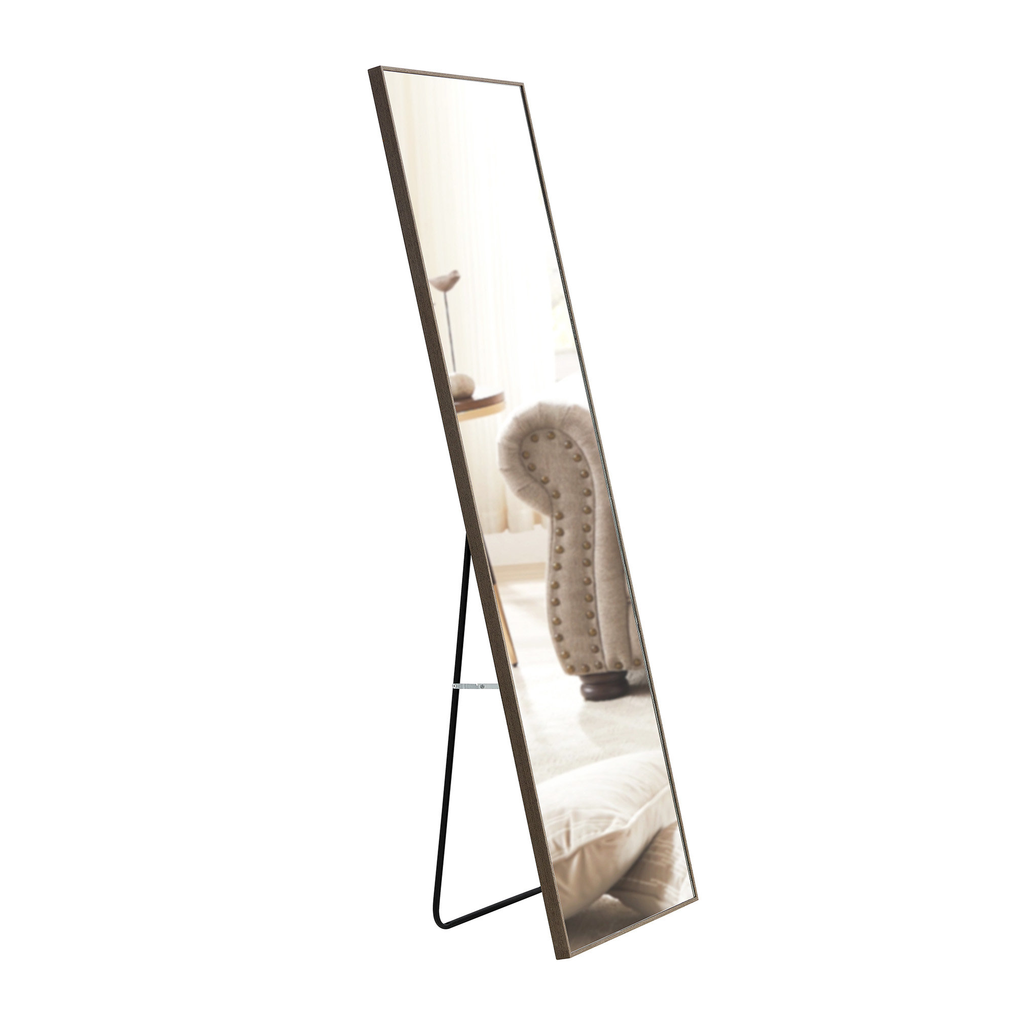 Ebern Designs Premium Solid Wood Frame Full Length Mirror For A Stylish ...