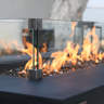 Elementi Plus Rectangular Fire Pit Flame Guard (Glass) | Wayfair