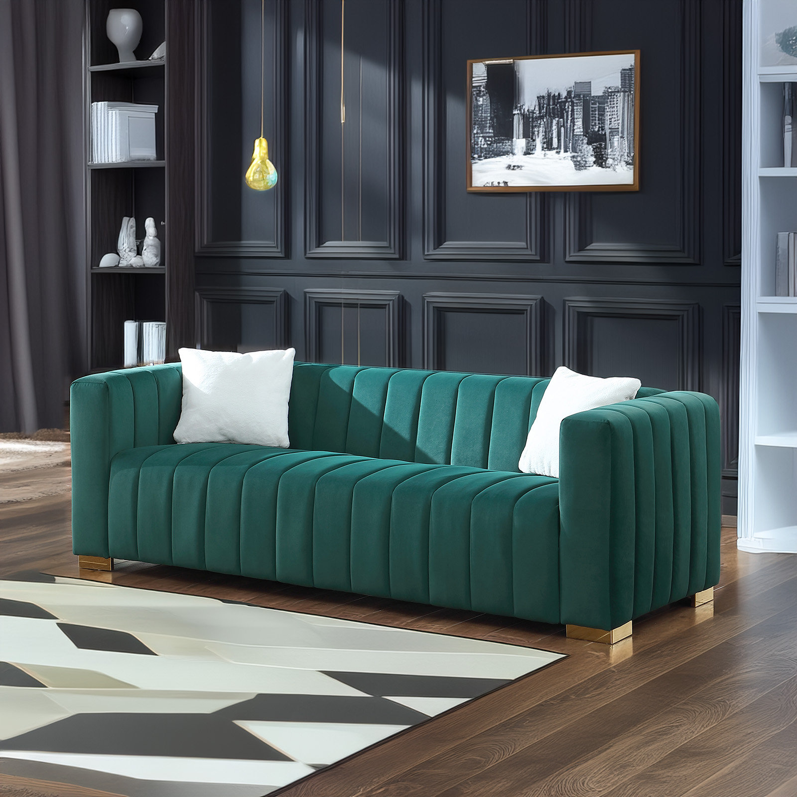 Red Barrel Studio A Modern Channel Sofa Take On A Traditional ...