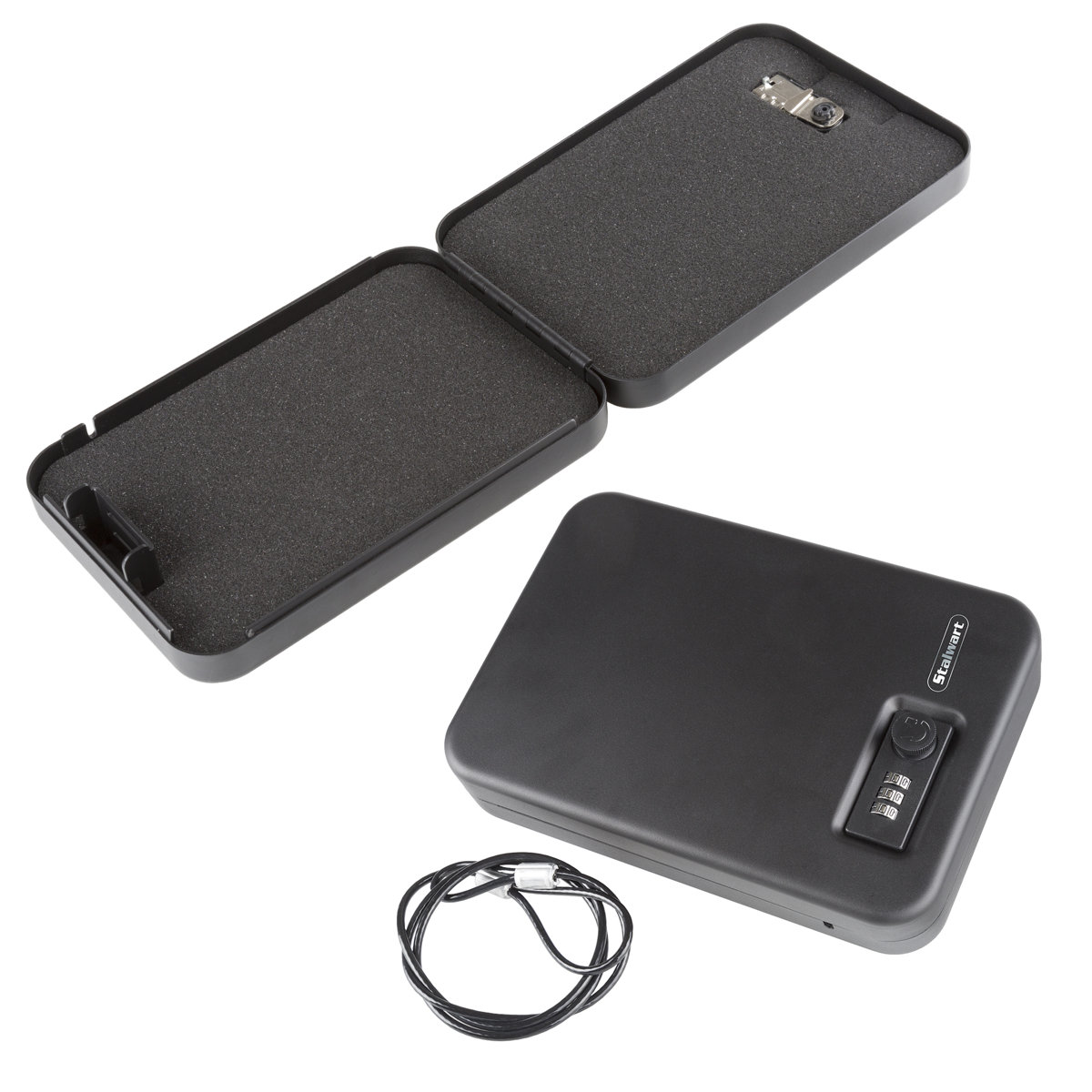 Stalwart Portable Gun Safe - Personal Steel Combination Lock Box for ...