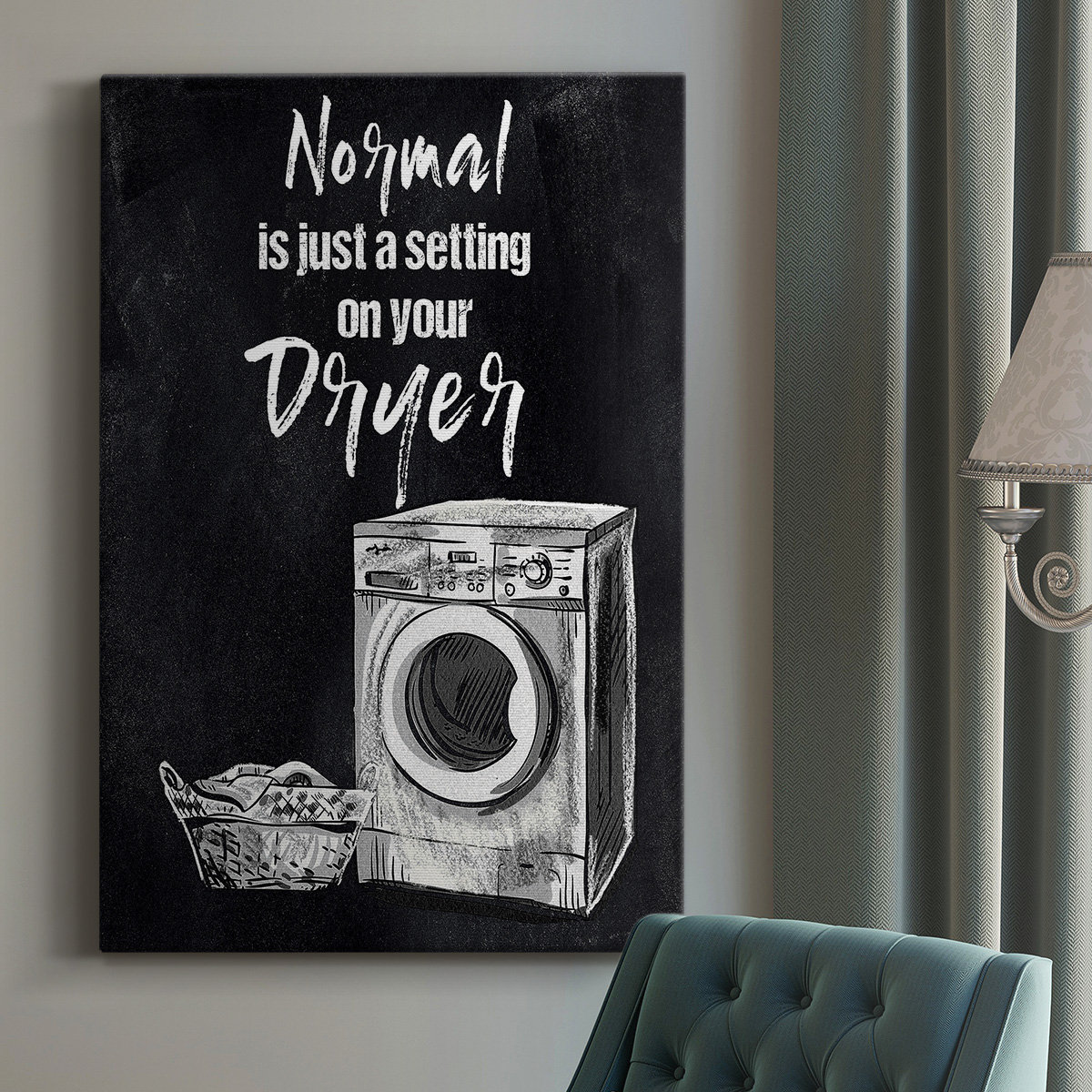 Trinx Normal Is Just a Setting - Single Picture Frame Print on Canvas ...