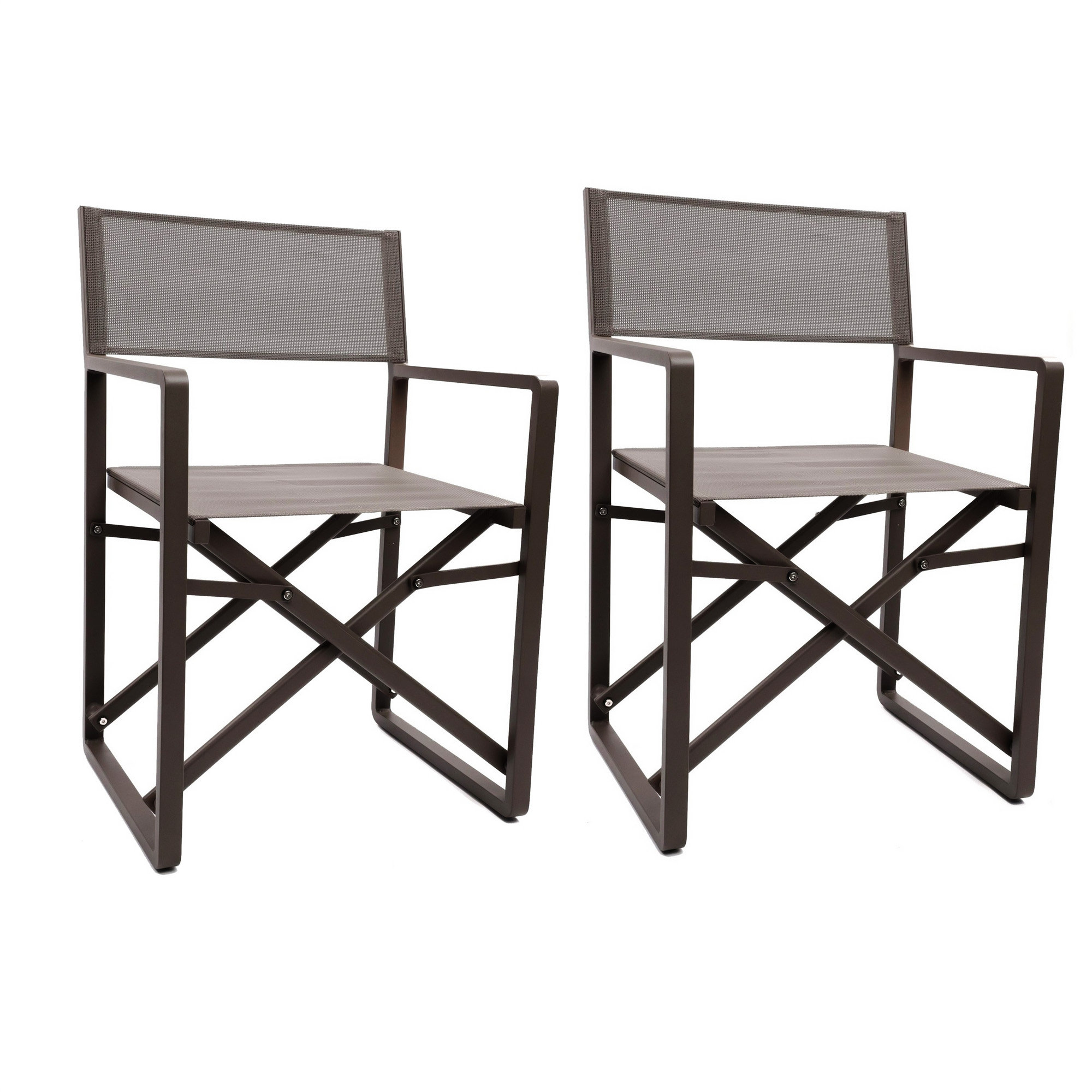 17 Stories Metal Director Chair With X Shaped Braces | Wayfair