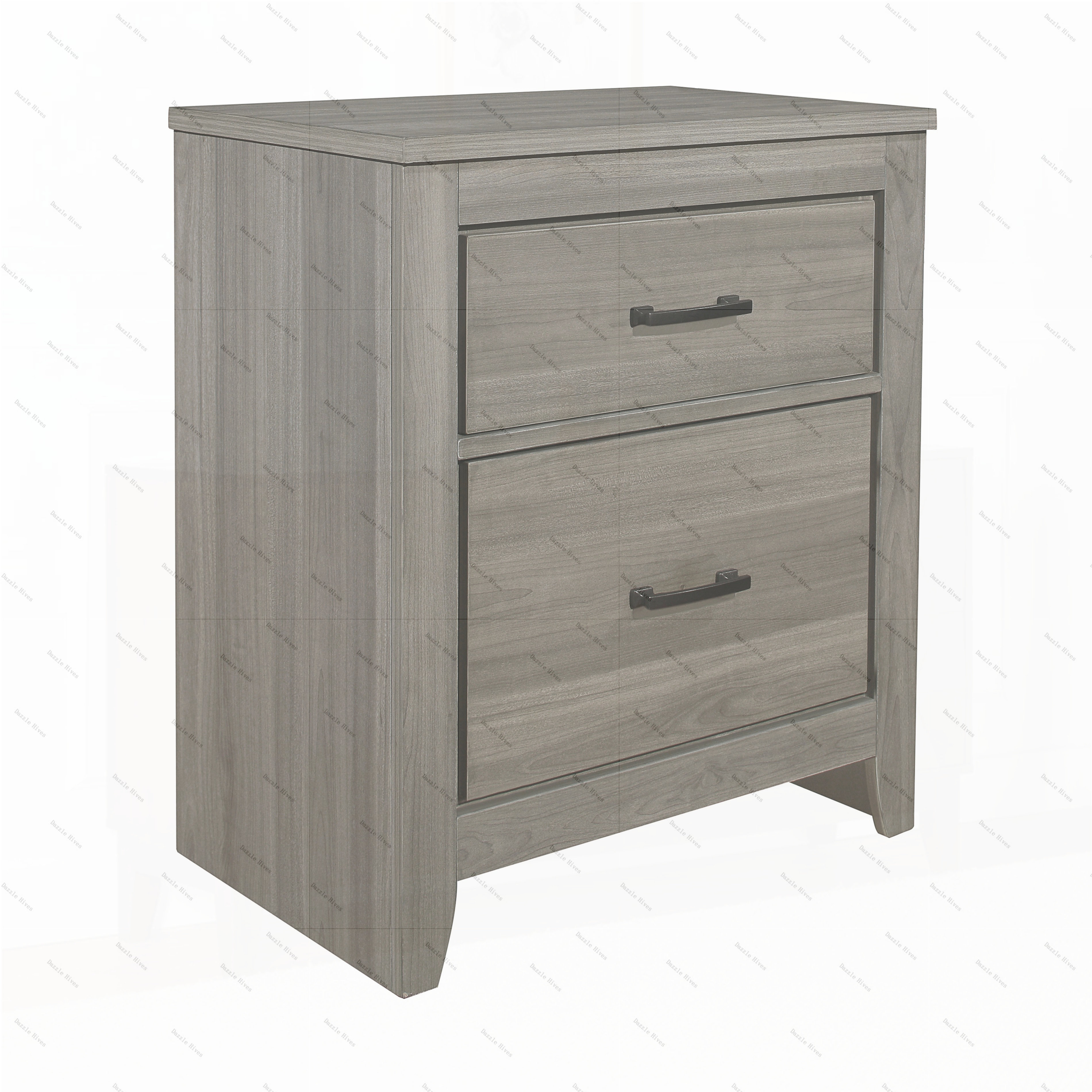 Hokku Designs Dark Grey Finish Transitional Look 1pc Nightstand ...