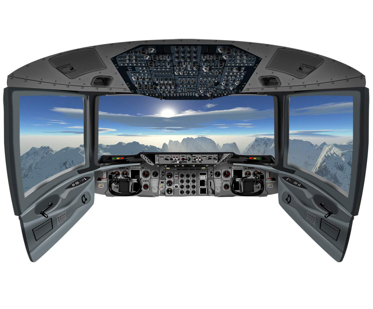 Zoomie Kids Dhairya Airplane Cockpit Wall Mural | Wayfair