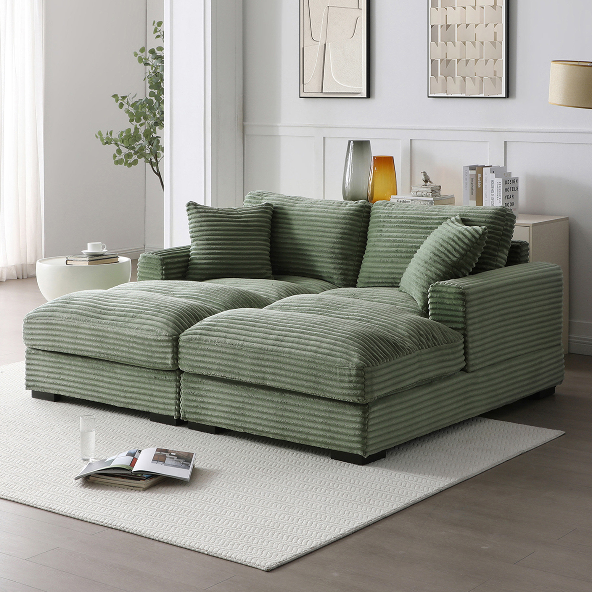 Latitude Run® Scarlet Corduroy Double Chase Sofa - Wayfair Canada