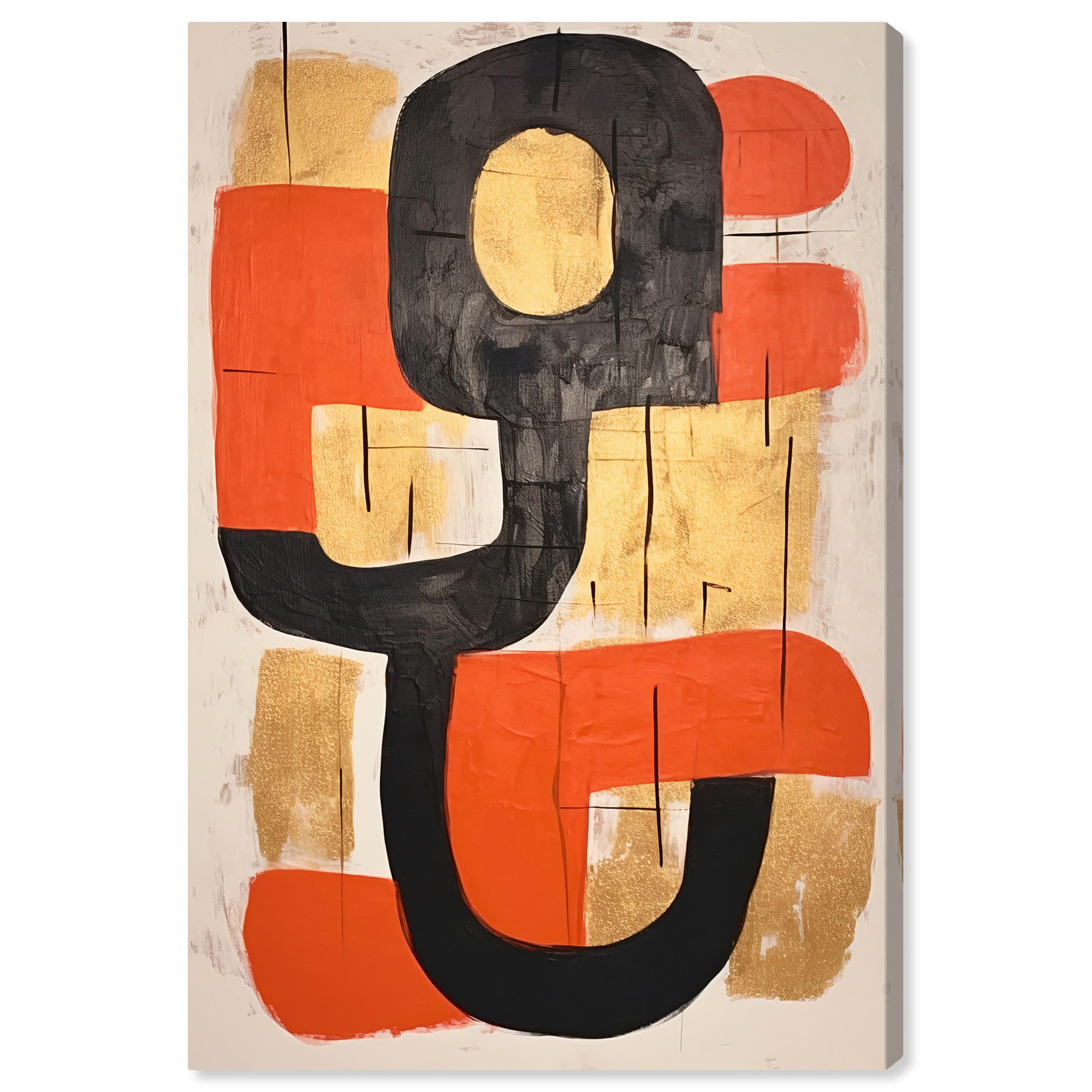 Art Remedy Anchor over Flag Canvas Geometric Art Prints by Art Remedy ...