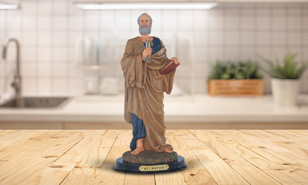 Trinx 12"H Saint Peter Simon Peter Holy Figurine Unique Gifts | Wayfair