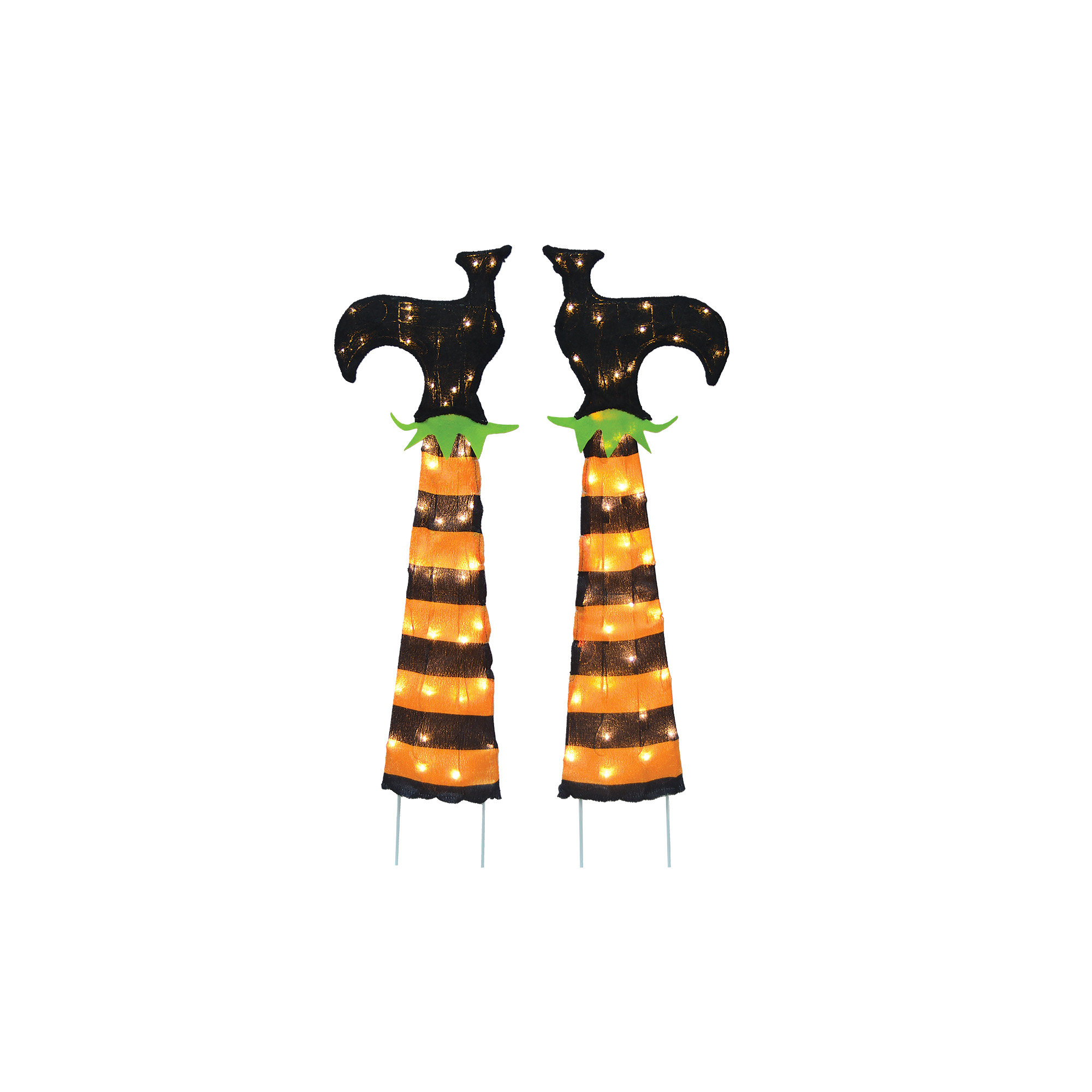The Holiday Aisle® ProductWorks 36IN SPOOKY TOWN 2D PRE LIT LED UPSIDE DOWN WITCH LEGS | Wayfair