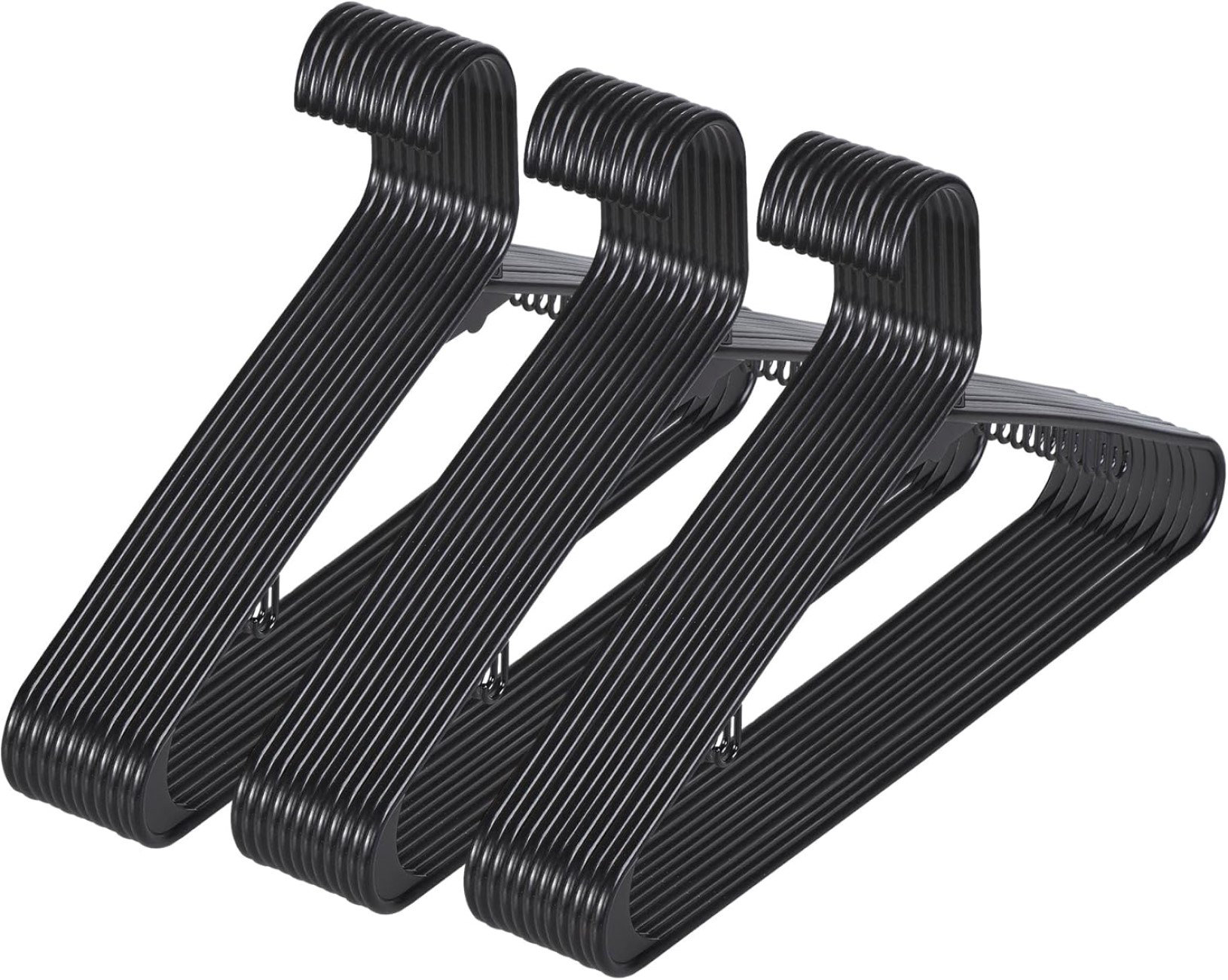 Brayden Studio® Diskin Standard Black Plastic Hangers 100 Pack Plastic ...