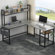 Wrought Studio Steinber L Shaped Desk with Hutch & Monitor Stand, Home ...