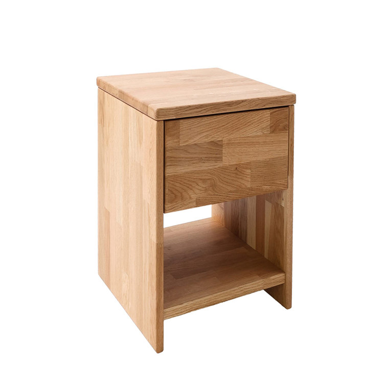 Brayden Studio Bedside Table Solid Wood 40 X 40 X 40 Cm (Oak) | Wayfair ...