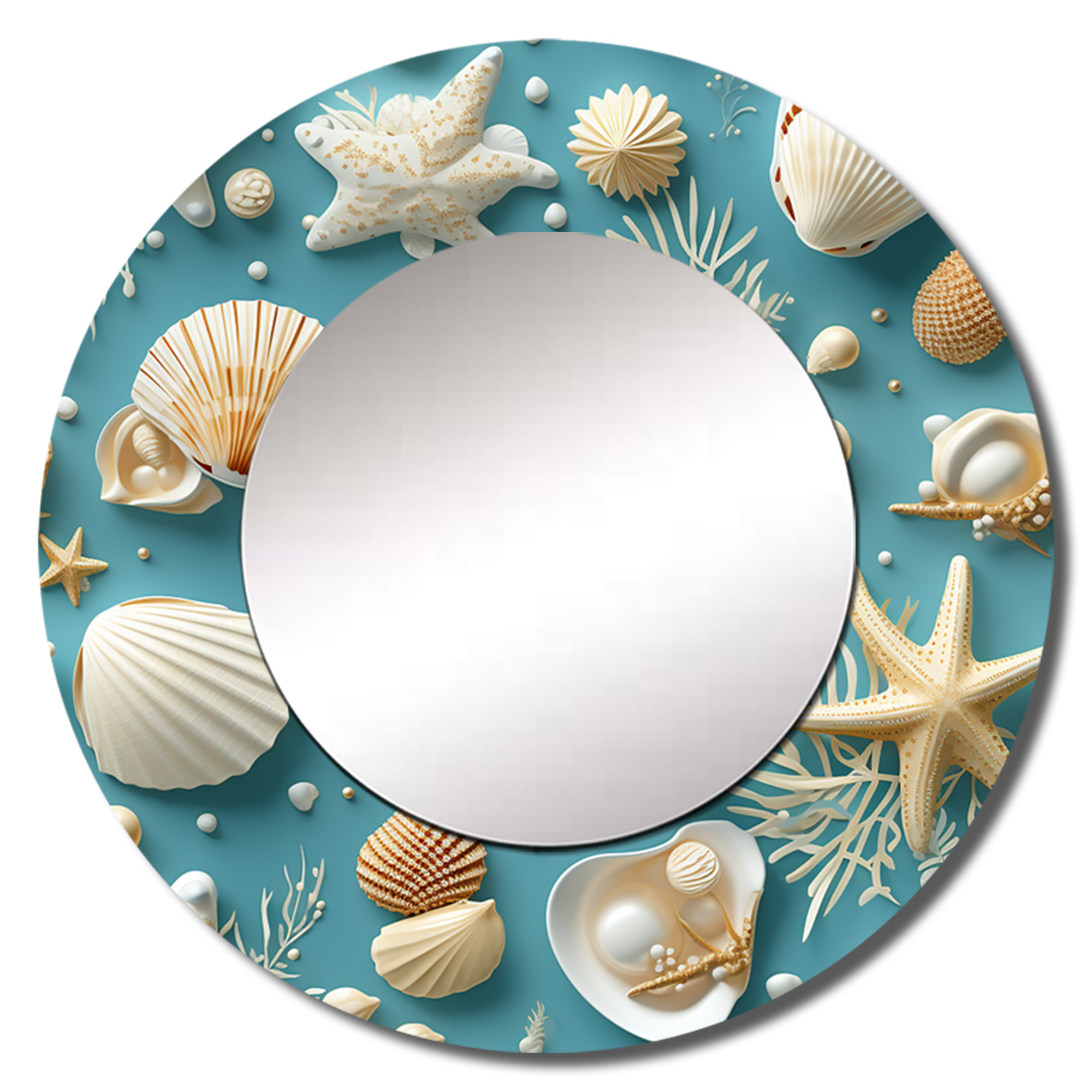 East Urban Home Richenda Coastal Seashells Coastal Pattern - Coastal ...