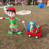 The Twillery Co.® 2 Piece Elf Pulling Wagon Lighted Display Set ...